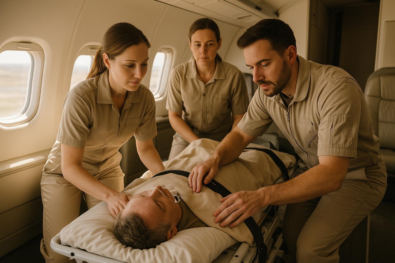 How do medevac teams maintain patient comfort when repositioning during ...